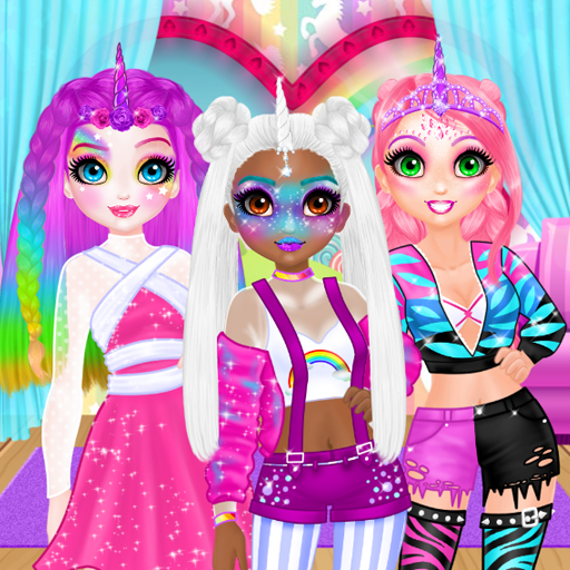 Play Miss Charming Unicorn Hairstyle game online on Abcya4.net