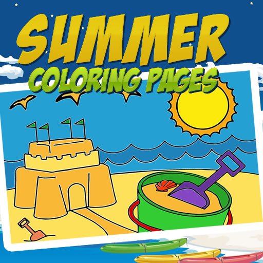 Play Summer Coloring Pages game online on Abcya4.net