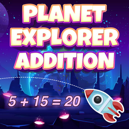 Play Planet Explorer Addition game online on Abcya4.net