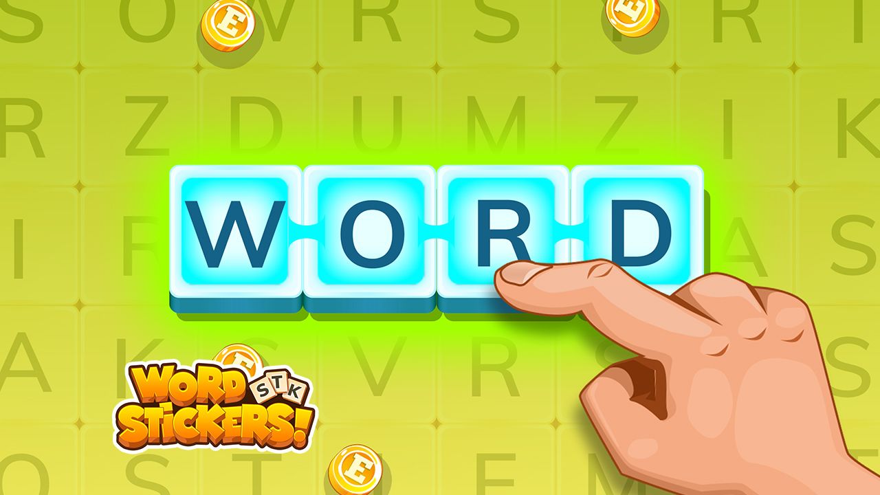 Play Word Stickers! game online on Abcya4.net