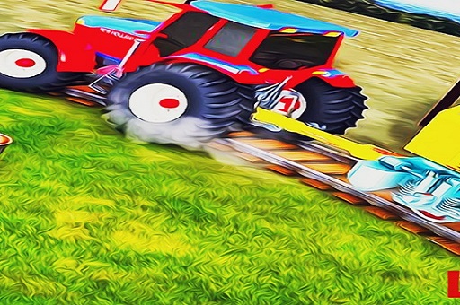 Play Heavy Duty Tractor Towing Train Games game online on Abcya4.net