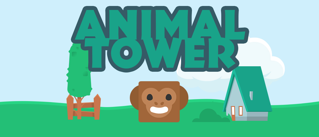 Play Animal Tower game online on Abcya4.net