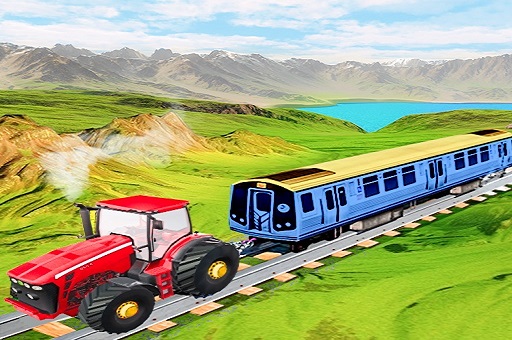 Play Chained Tractor Towing Train Game game online on Abcya4.net