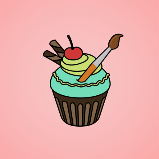 Play Yummy Cupcake Coloring game online on Abcya4.net