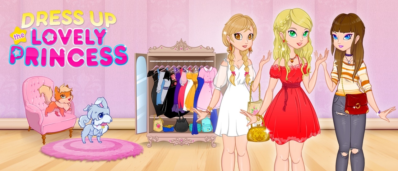 Play Dress Up The Lovely Princess game online on Abcya4.net